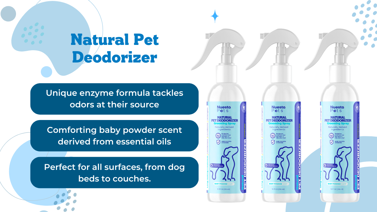 Nuesta Pets Baby Powder Scented Deodorizer - Eradicate Odors Today